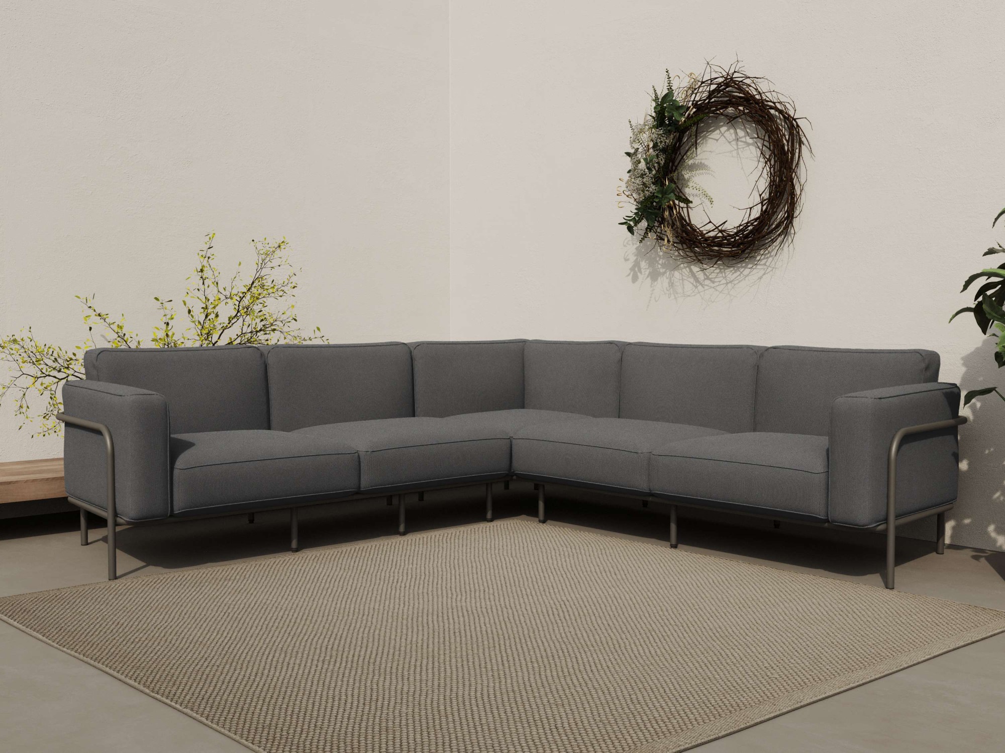 andas Ecksofa »Askild«, Outdoor Gartensofa, wetterfeste Materialien ...