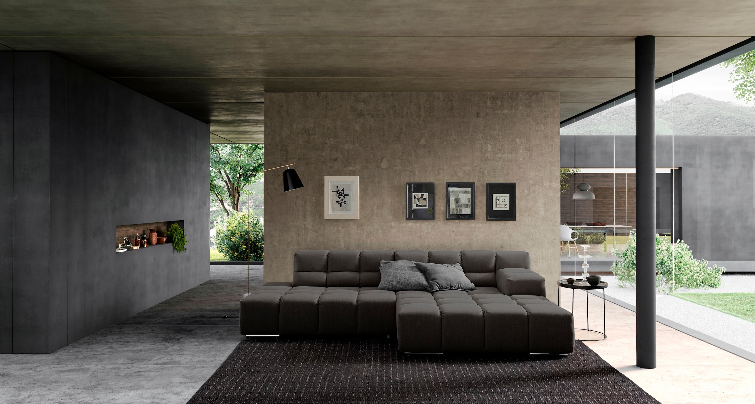 designwerk Ecksofa »Temple, Designsofa trifft hohen Sitzkomfort, L-Form ...