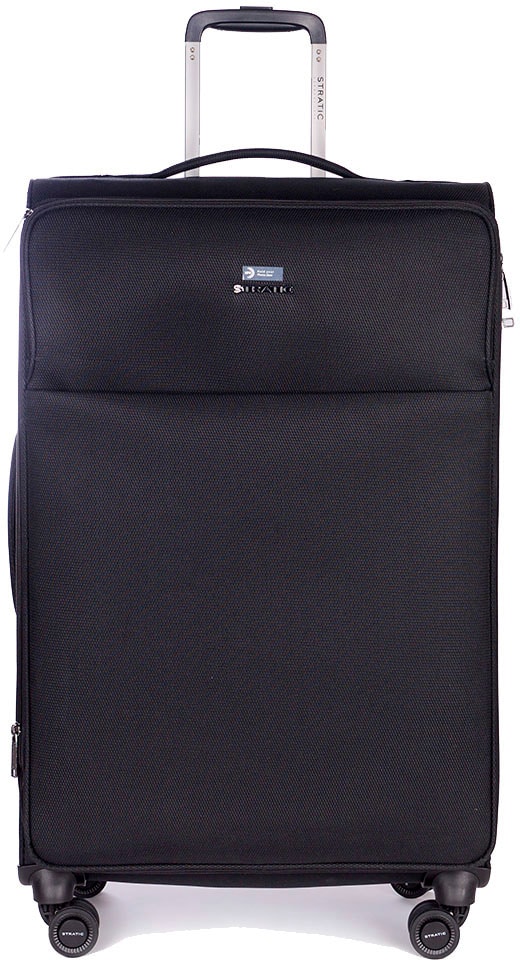 Stratic Weichgepäck-Trolley »Stratic Light + L, black«, 4 St. Rollen, Reisekoffer großer Koffer ...