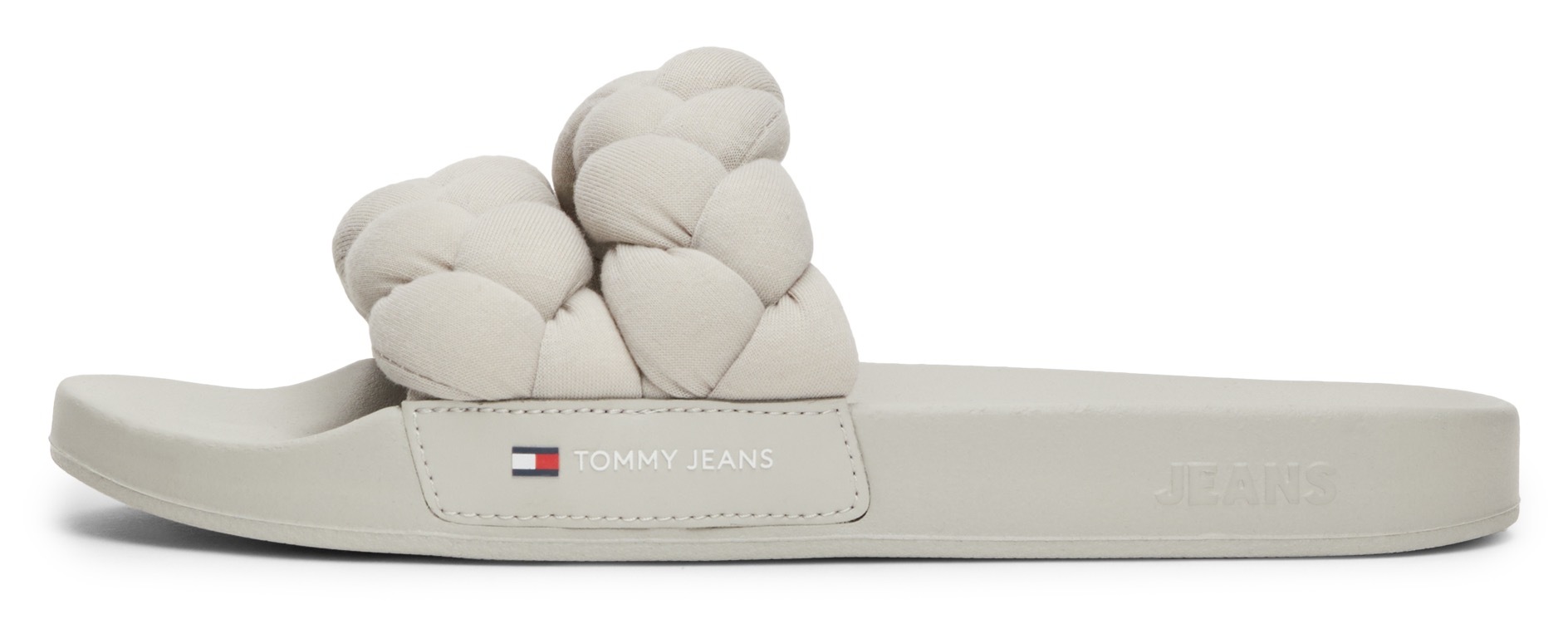 Tommy Jeans Pantolette TJW BRAIDED SLIDE Plateau Flats Schlappen Sommerschuh mit seitlicher Logoflag bestellen Quelle