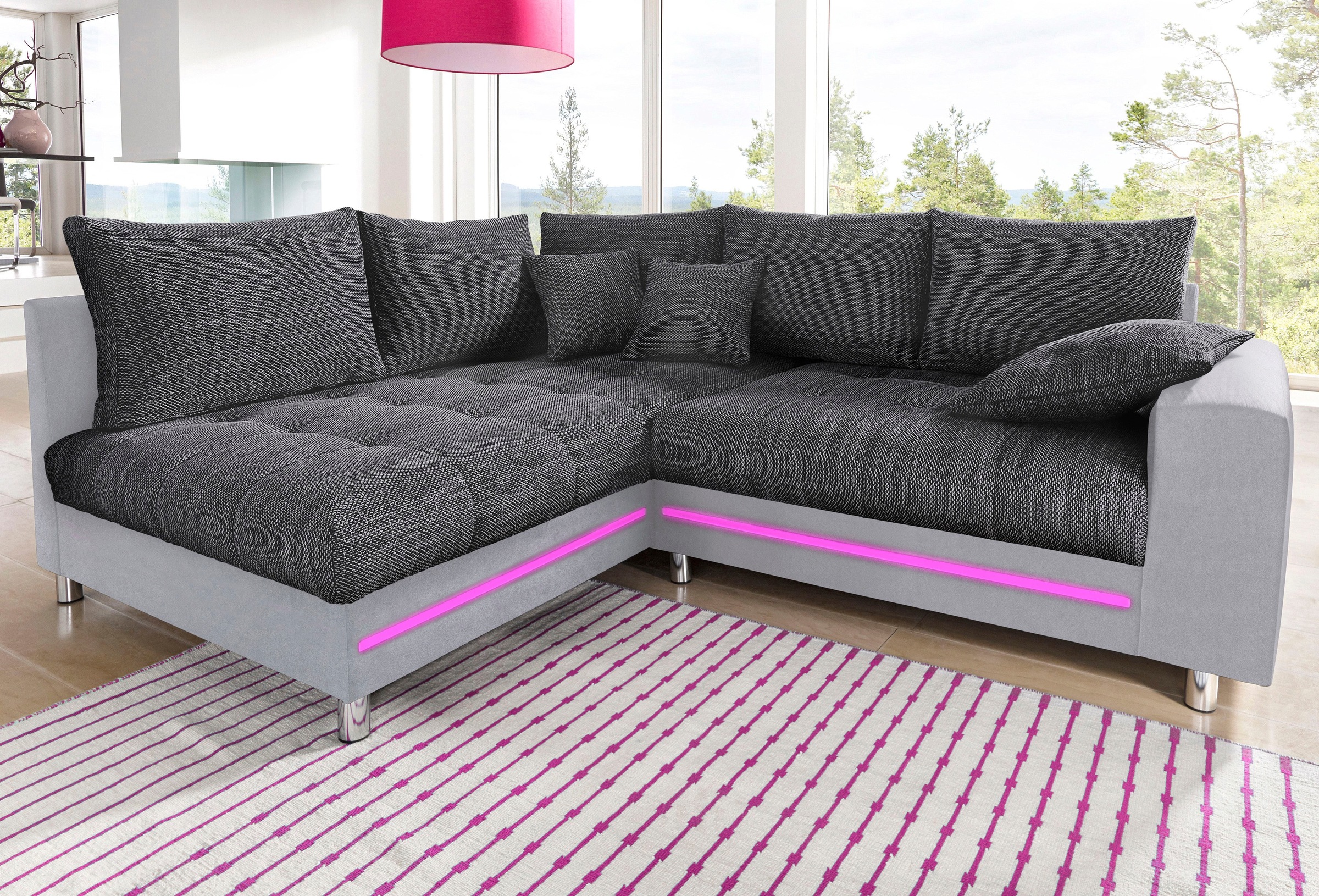 Mr. Couch Ecksofa »Tobi L-Form«, wahlweise mit Kaltschaum (140kg ...
