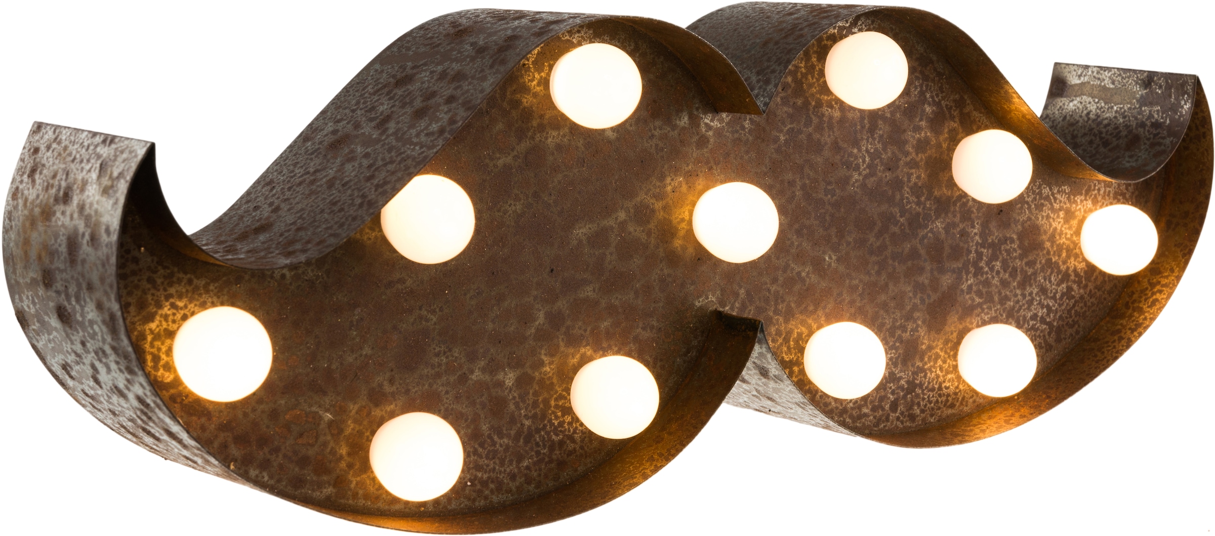 MARQUEE LIGHTS Tischleuchte »Moustache«, 11 flammig, Leuchtmittel LED ...