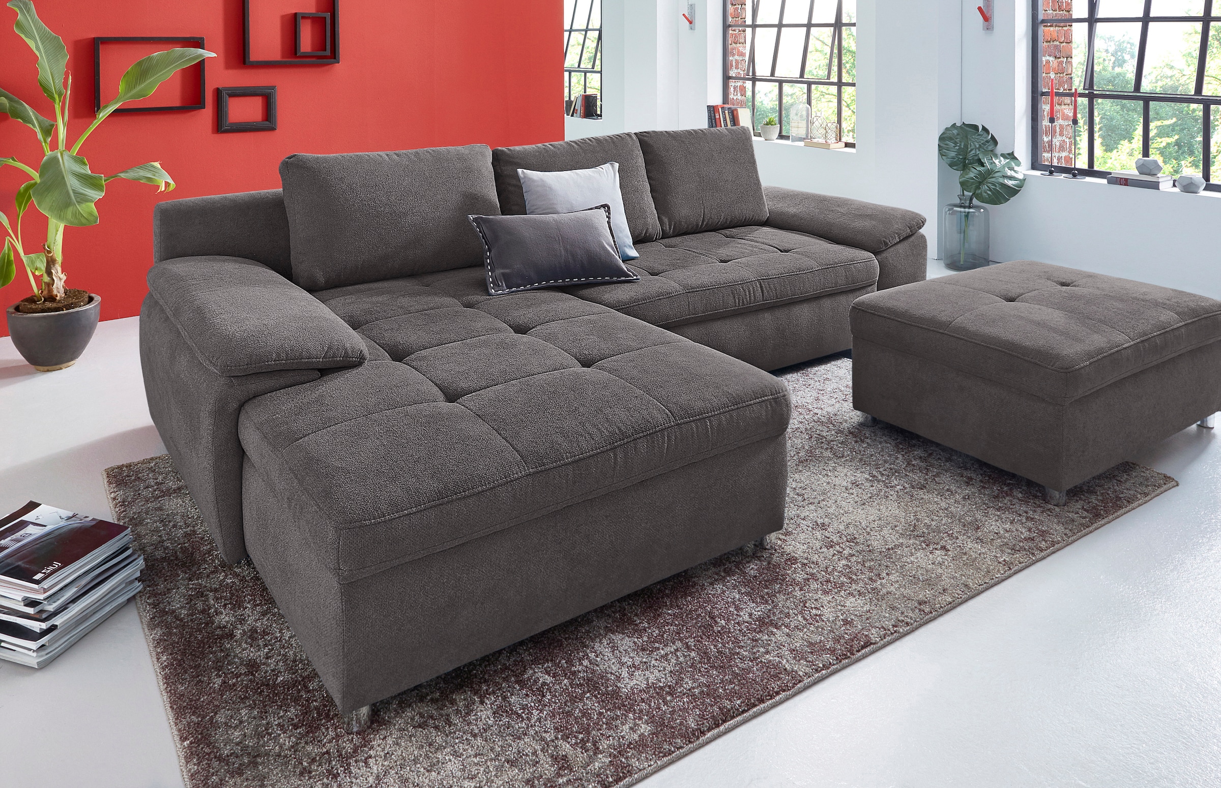sit&more Ecksofa »Labene L-Form«, wahlweise mit Bettfunktion und Bettkasten, auch als XXL ...