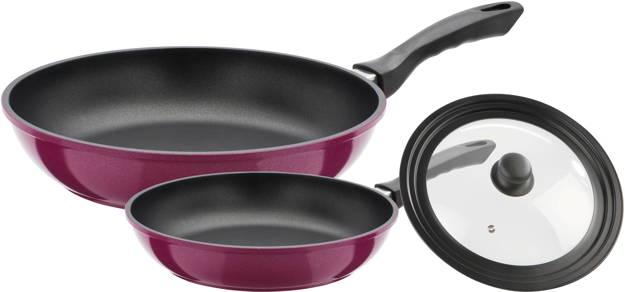 GSW Pfannen-Set »Gourmet Premium Color«, Aluminiumguss, (Set, 3 tlg ...
