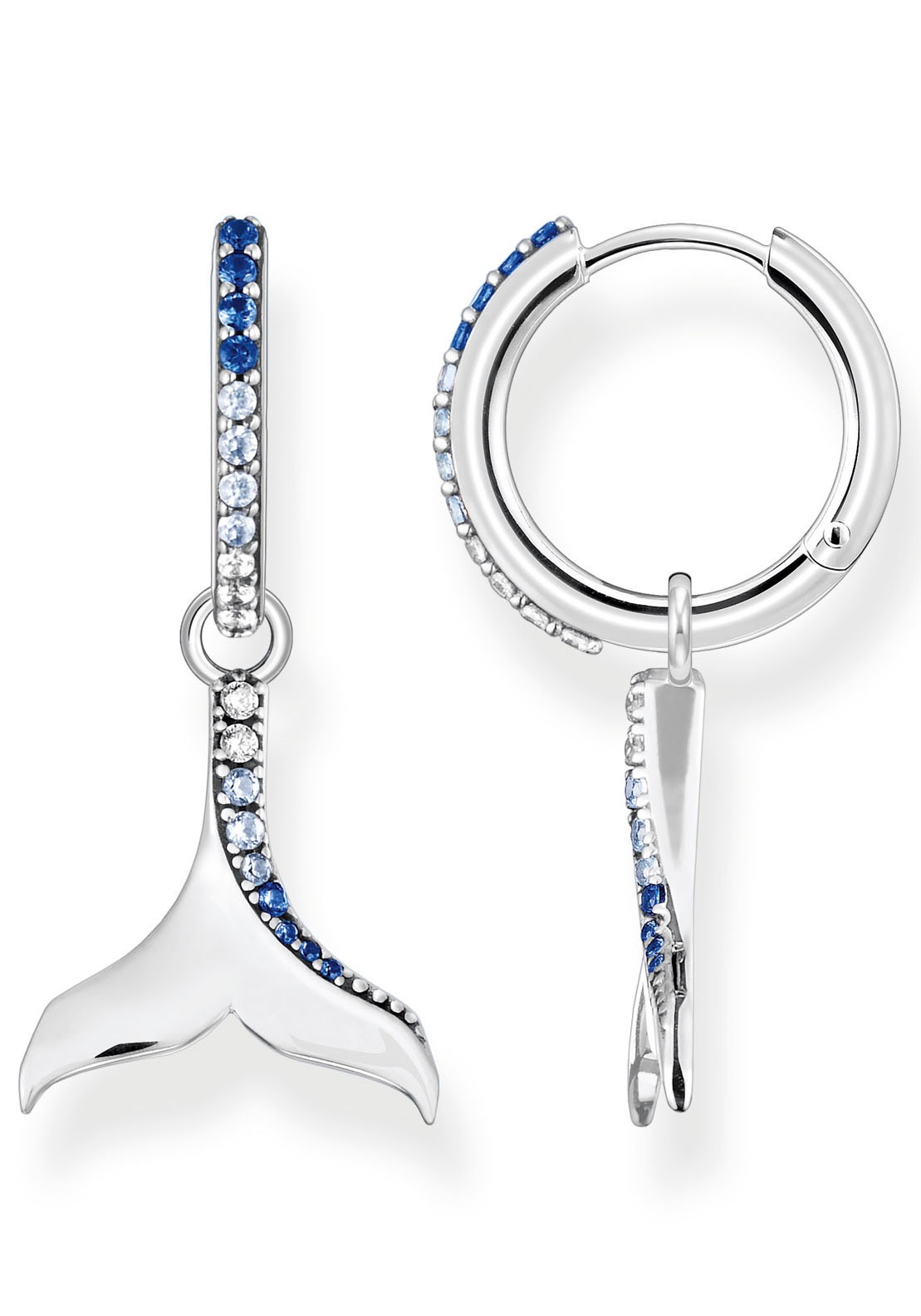 THOMAS SABO Paar Creolen Schwanzflosse mit Steinen CR687 644 1 mit Spinell synth. Zirkonia synth. Einhanger abnehmbar bestellen Quelle