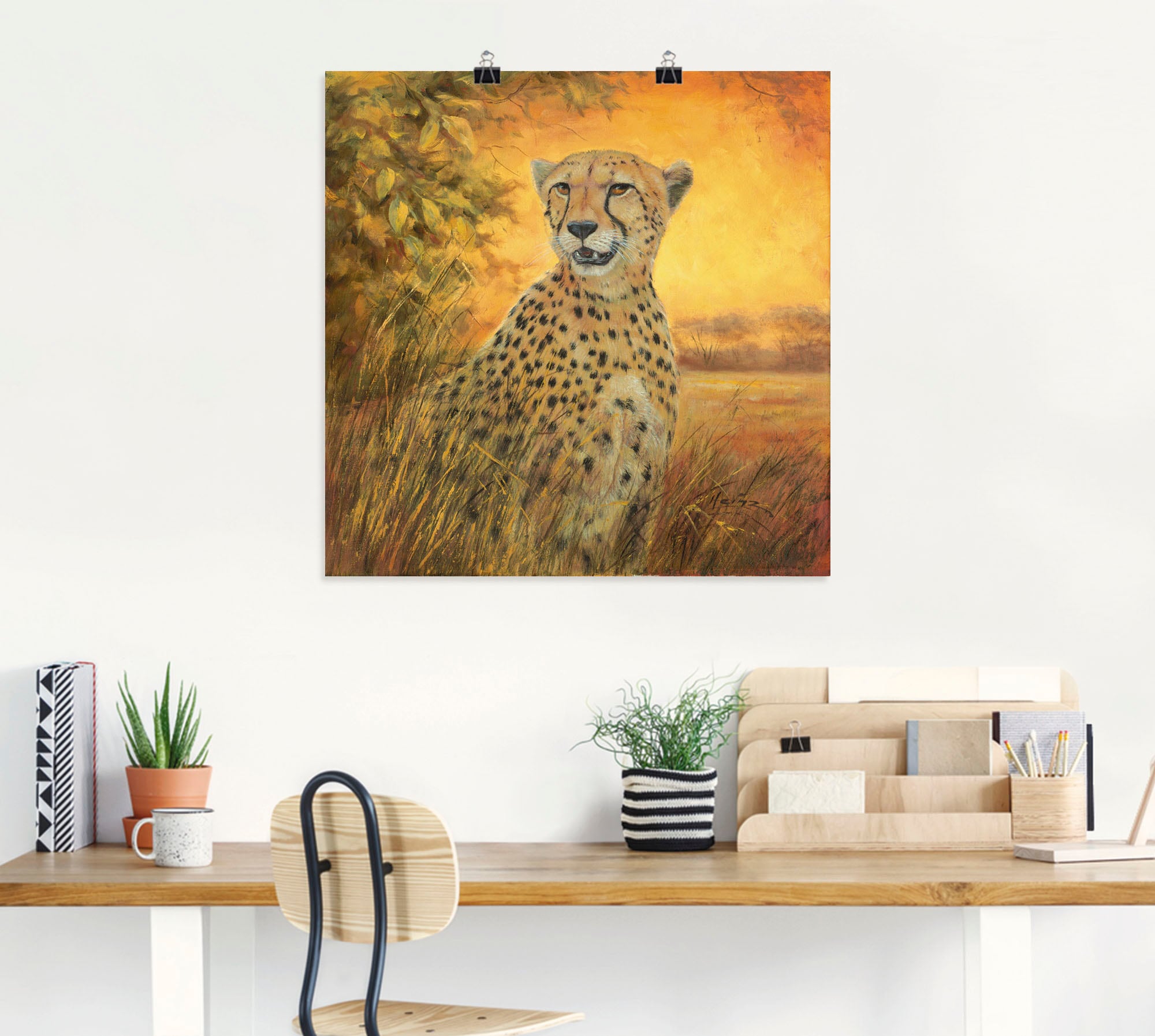Artland Poster »Porträt Gepard« Geparden Bilder 1 Stk. tlg. ohne Rahmen ...