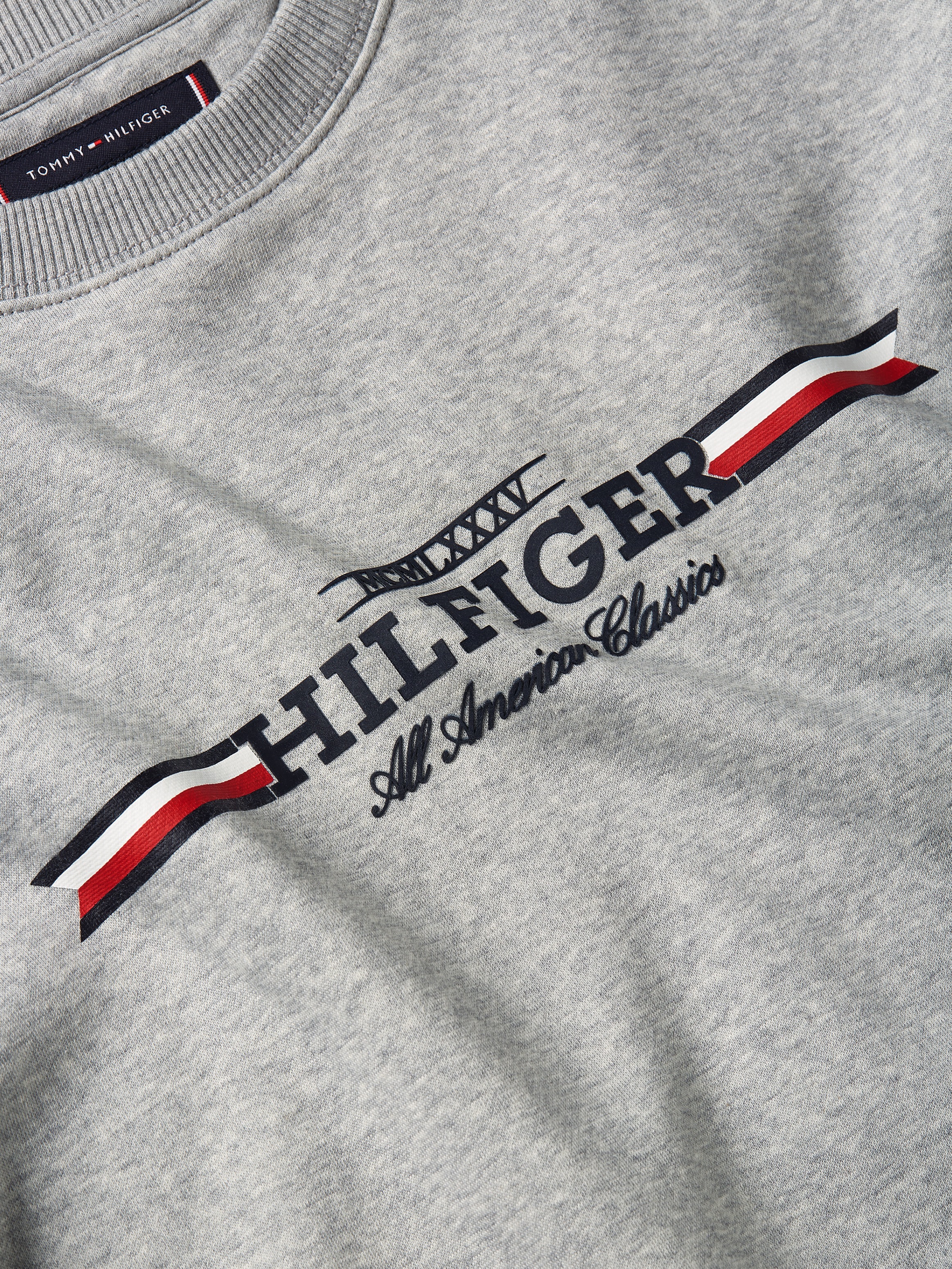 Tommy hilfiger stripe logo sweatshirt store
