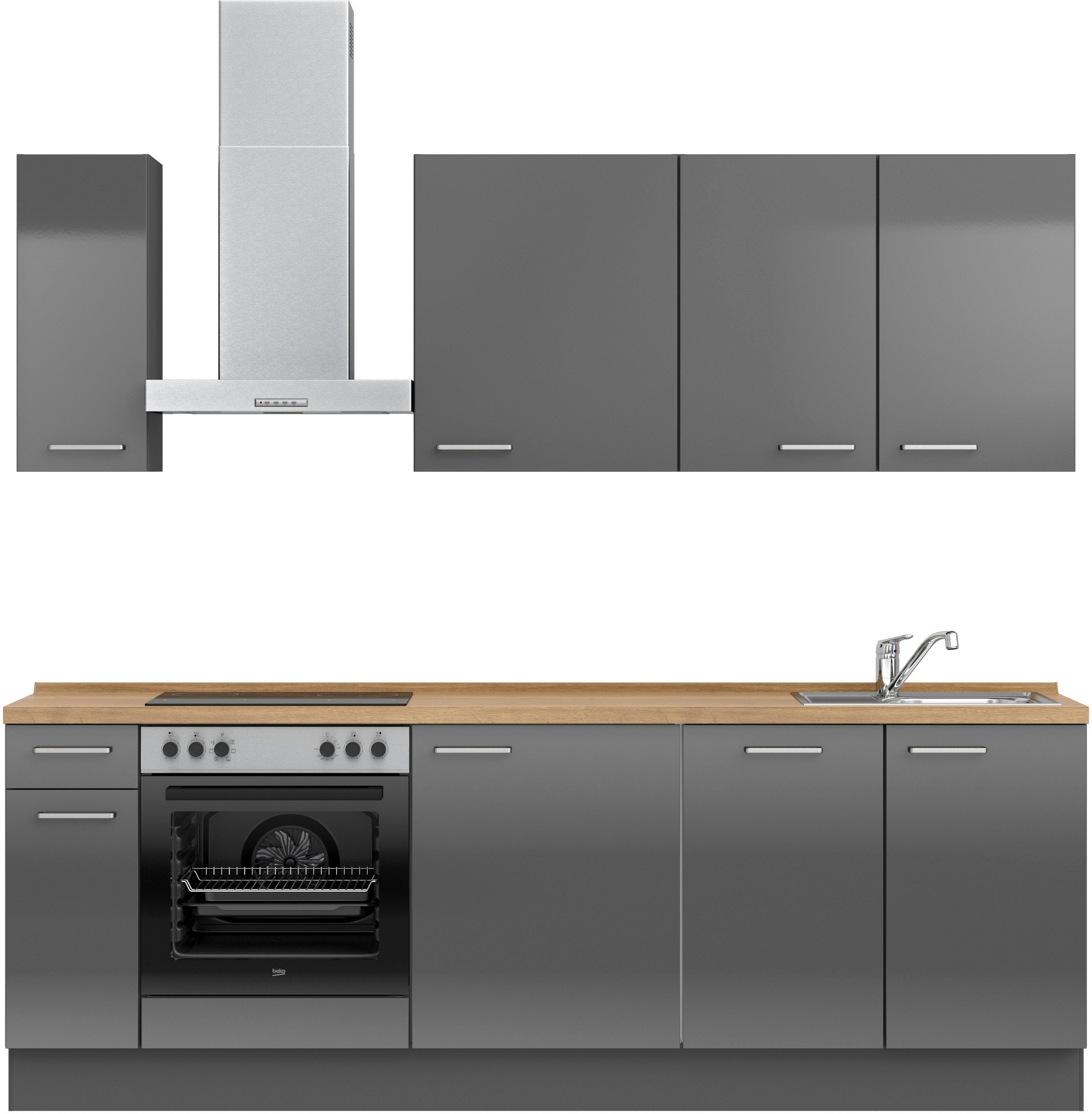 Spannende Kã¼chenzeile 240 Cm Mit Elektrogerãten Bild