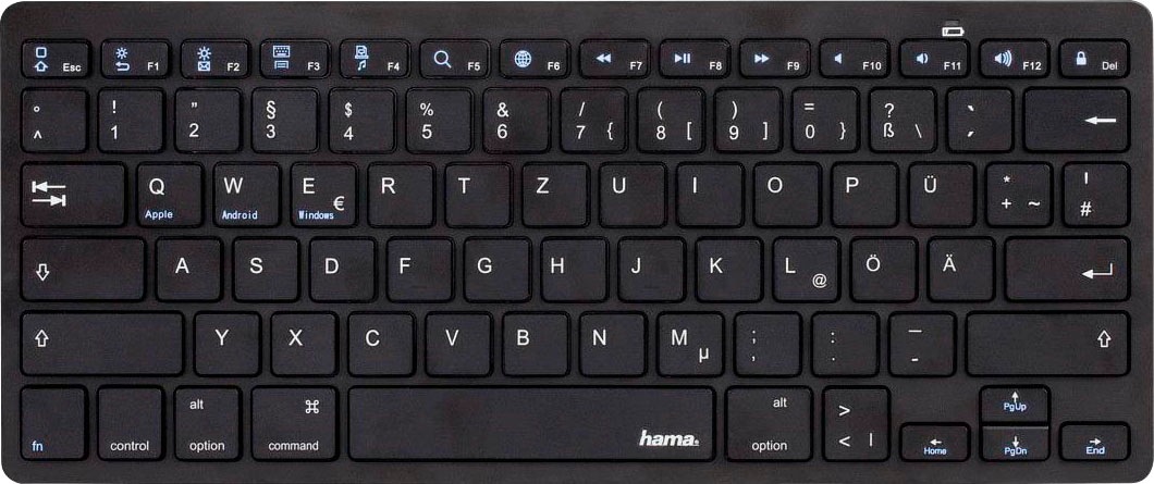 Hama Tastatur »Bluetooth-Tastatur "KEY4ALL X510", Schwarz« bestellen ...