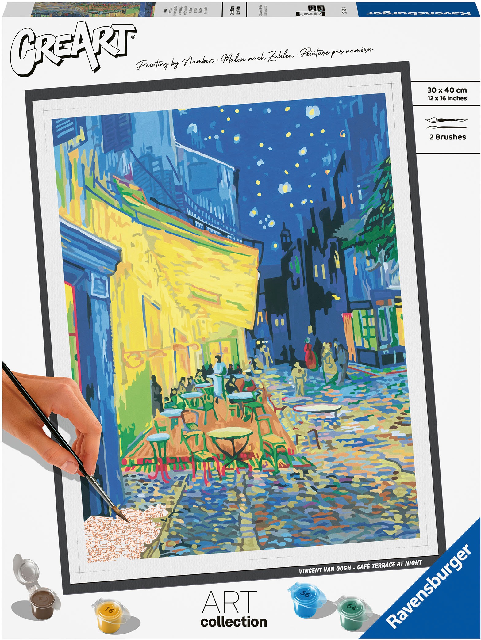 Ravensburger Malen nach Zahlen »CreArt, ART Collection, Café Terrace (Van Gogh)«, Made in Europe ...