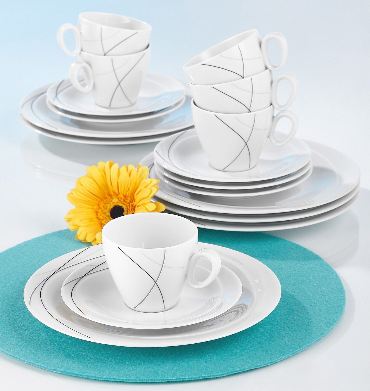 Seltmann Weiden Kaffeeservice »Geschirr-Set, Service Trio Highline«, (Set, 18 tlg.), Made in ...