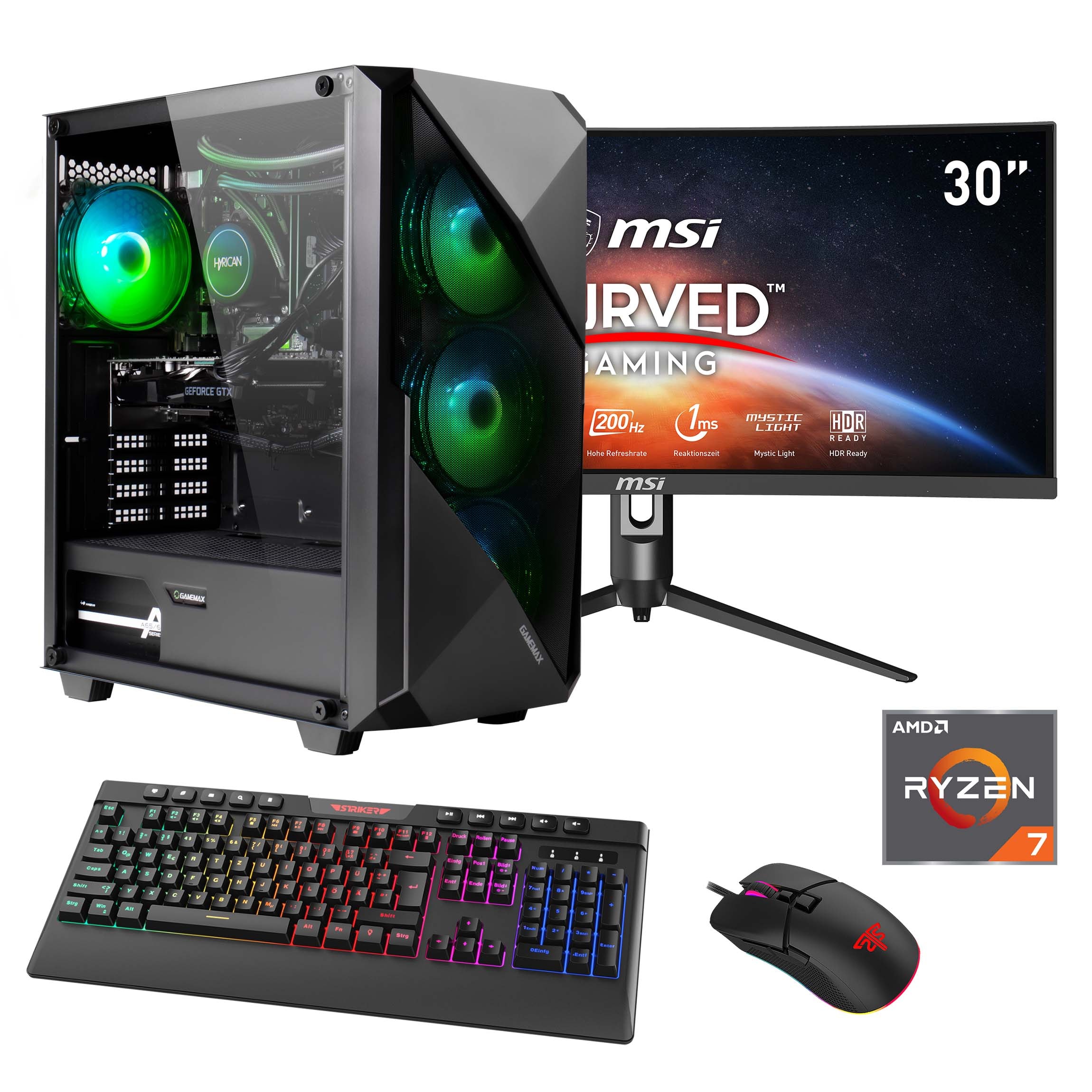 Hyrican Gaming-PC-Komplettsystem »Striker SET02402«, (PCIe SSD Gen4 ...