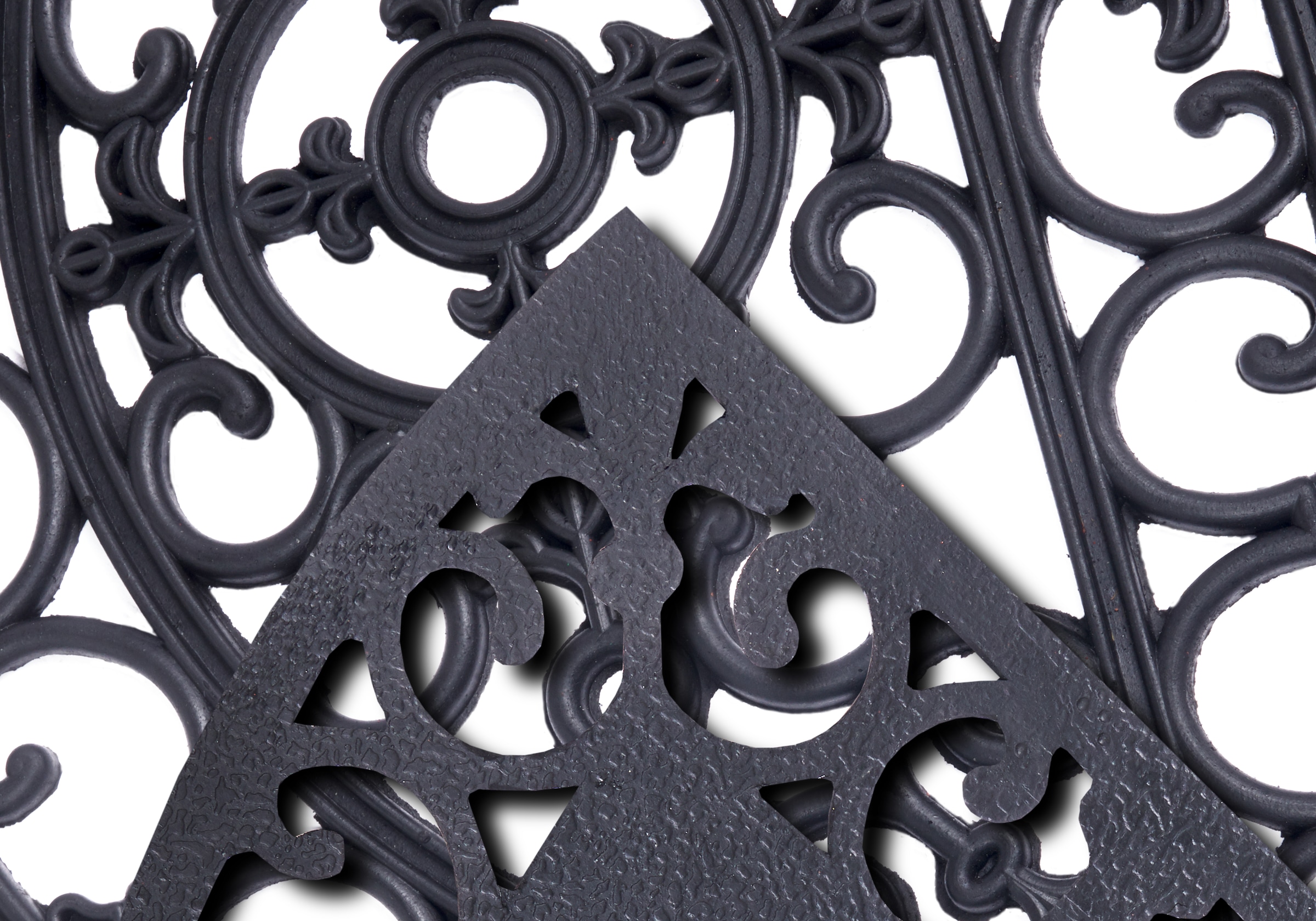 HANSE Home Fußmatte »Mix Mats Gusseisen-Optik Gummi Fleur«, halbrund, 8 ...