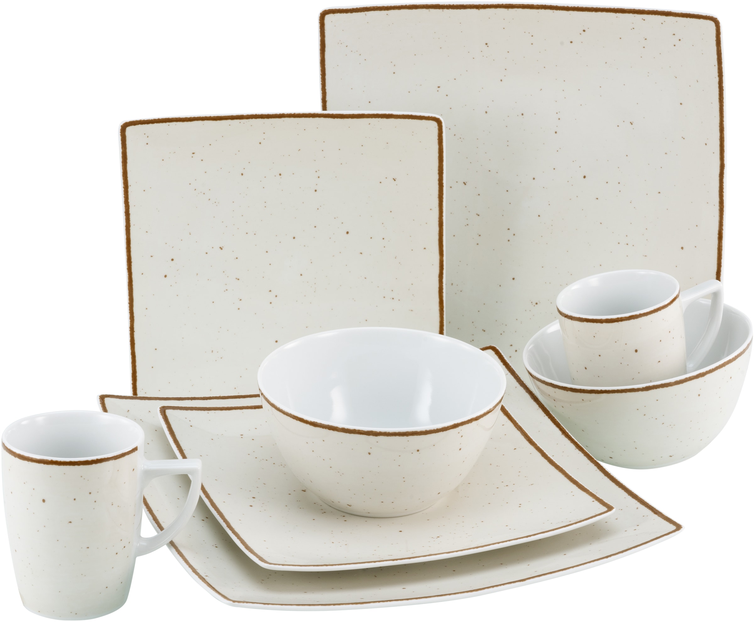 CreaTable Kombiservice »Geschirr-Set New Elegance Vintage Nature«, (Set, 8 tlg., Kaffeeservice ...