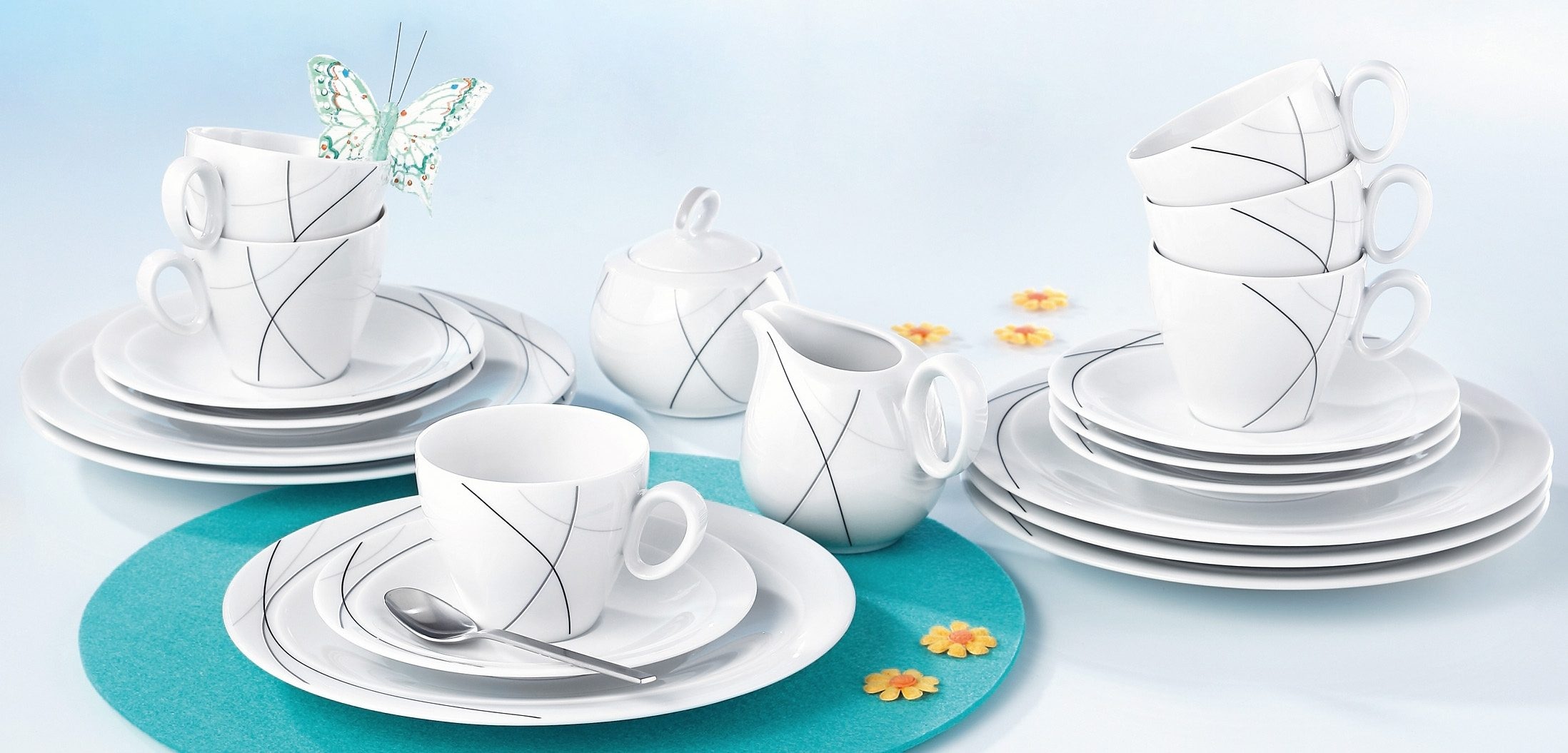 Seltmann Weiden Kaffeeservice »Geschirr-Set, Service Trio Highline«, (Set, 20 tlg.), Made in ...