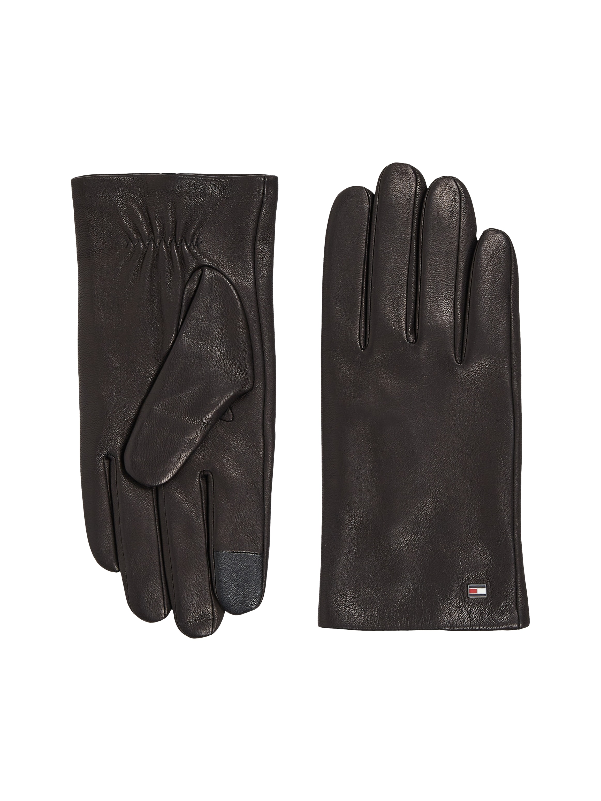 Tommy Hilfiger Lederhandschuhe ESSENTIAL FLAG LEATHER GLOVES mit Tommy Hilfiger Flagge online bei Quelle