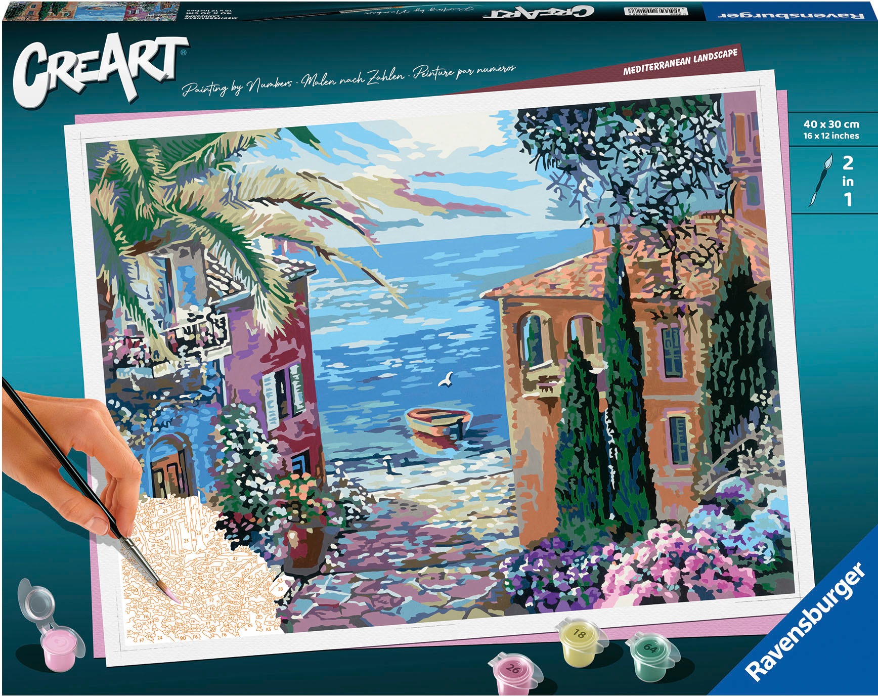 Ravensburger Malen nach Zahlen »CreArt, Mediterranean Landscape«, Made in Europe; FSC® - schützt ...