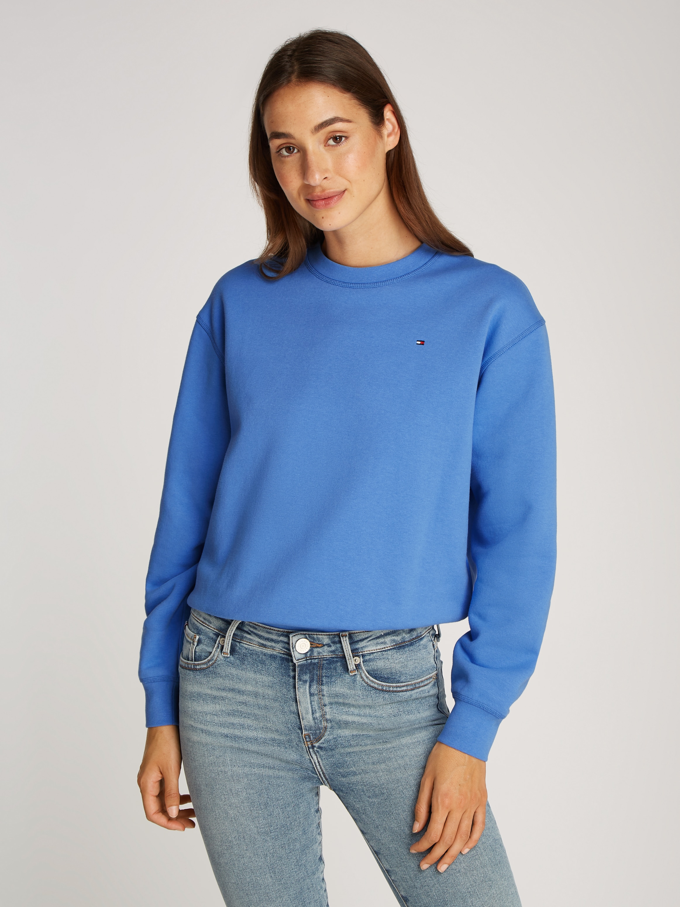 Tommy Hilfiger Sweatshirt REG FLAG ON CHEST SWTSHRT mit Logo Stickerei online bei Quelle
