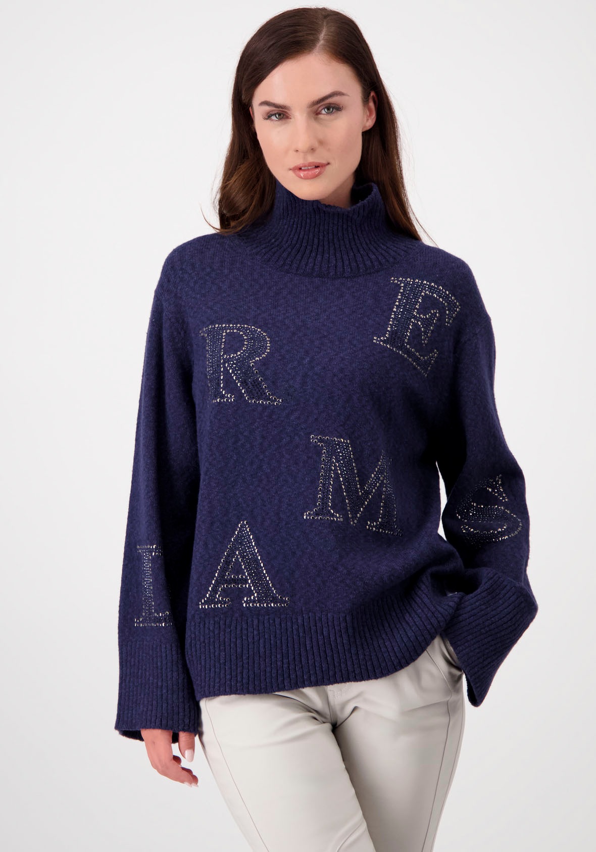Monari Rollkragenpullover, mit Buchstabendruck bestellen | Quelle.de